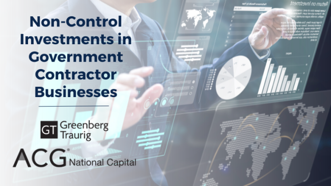 Partner Event: Non-Control Investments in Government Contractor Businesses | ACG National Capital